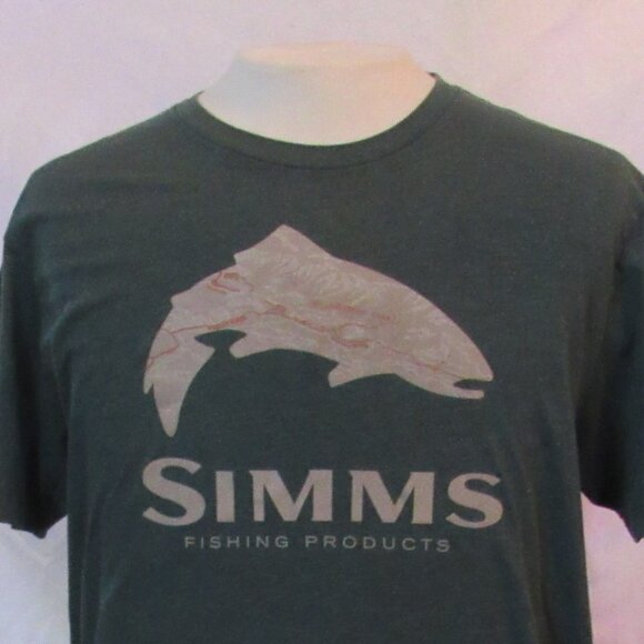Simms | Shirts | Simms Fishing Products Green Tee Shirt Size Large ...